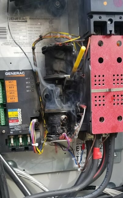 Burned up ATS | Electrician Talk