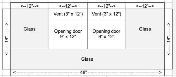 Front opening, sliding door Tank design | Dendroboard