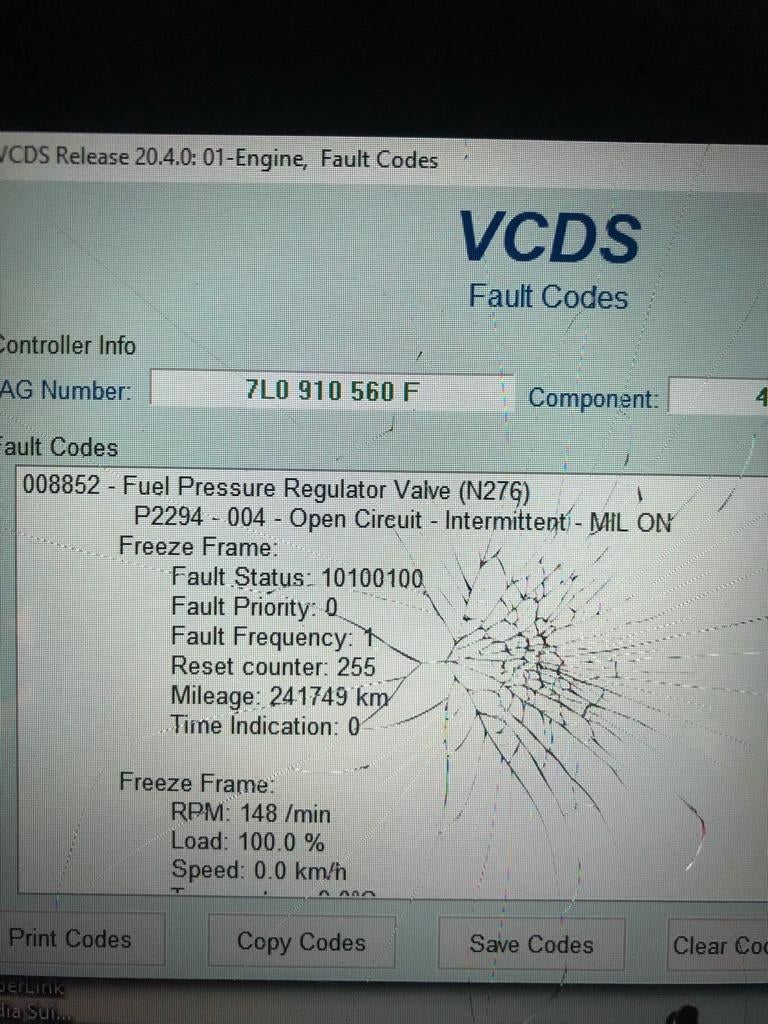 P2294 & P129B 07 V8 FSI | Club Touareg Forum