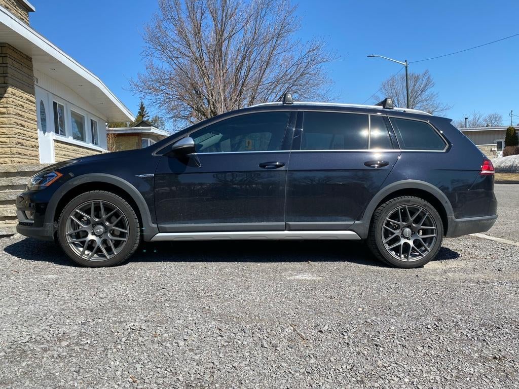 Pics of aftermarket wheels on non lowered alltrack? | VW Vortex ...