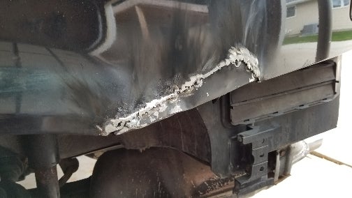 Has anyone repaired the quarterpanel rust spot over the rear bumper ...