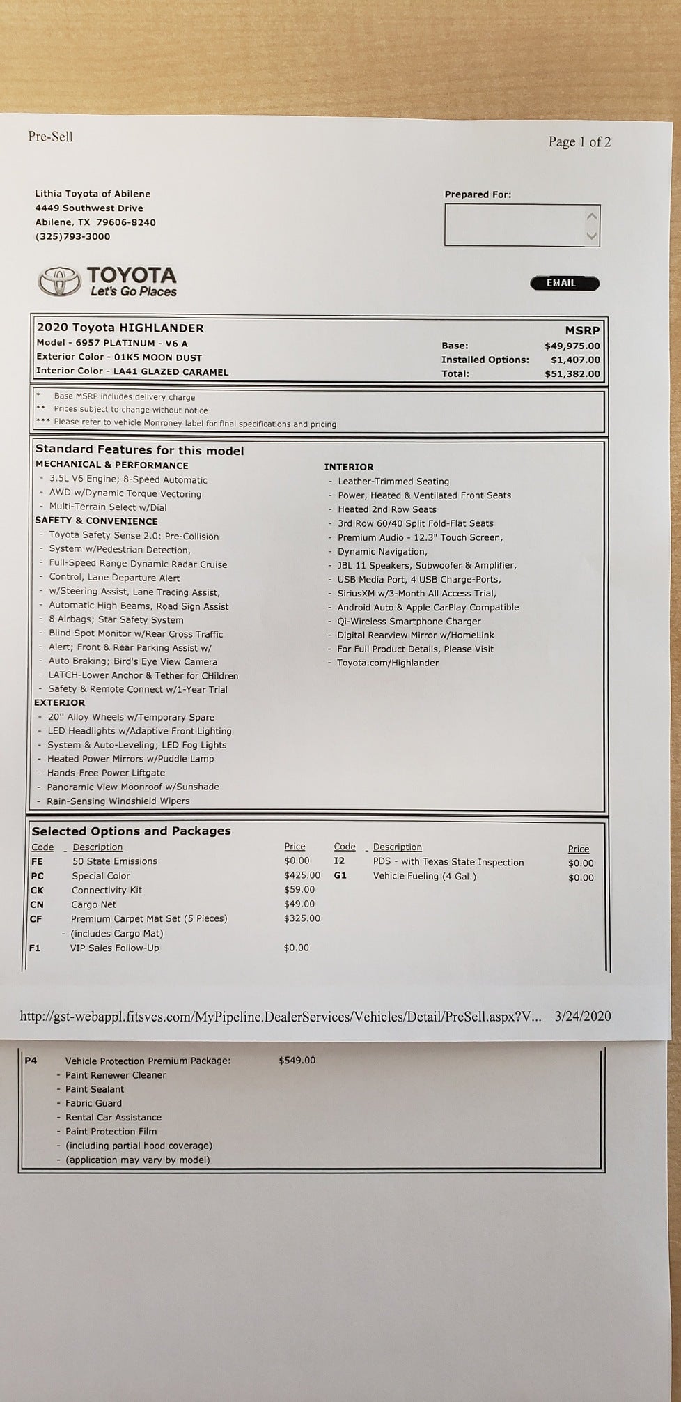 2020 Highlander Prices Paid? | Page 19 | Toyota Forum
