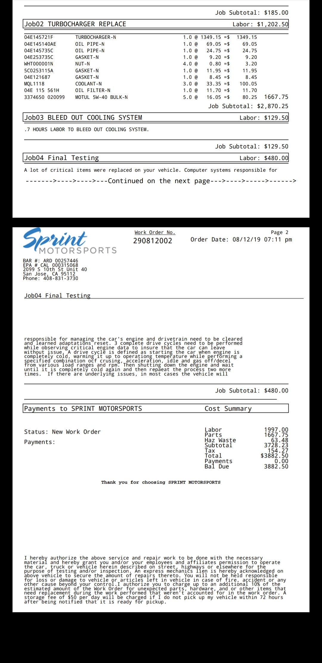 2016 Jetta s 1.4t Check engine/EPC light code p2263 | VW Vortex ...