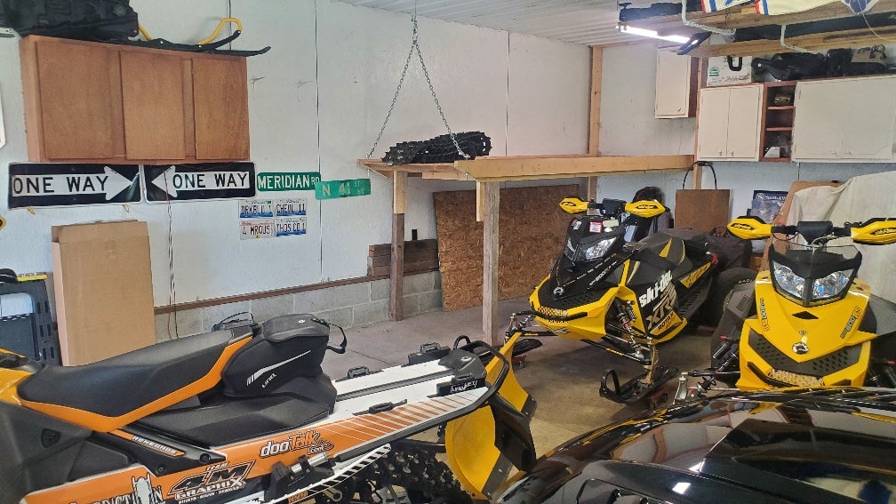 Looking for "sled stacker" storage racks...... | Ski-Doo Snowmobiles Forum