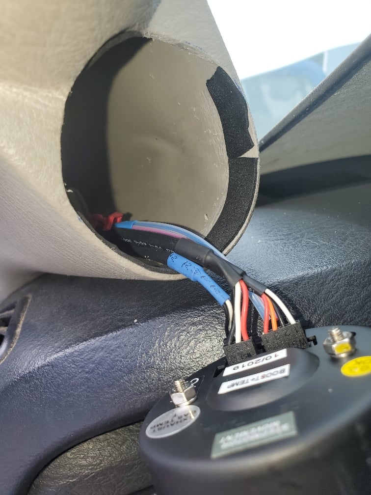 Glowshift 3 in 1 60mm install into srt-10 pillar mount 52mm hole and ...