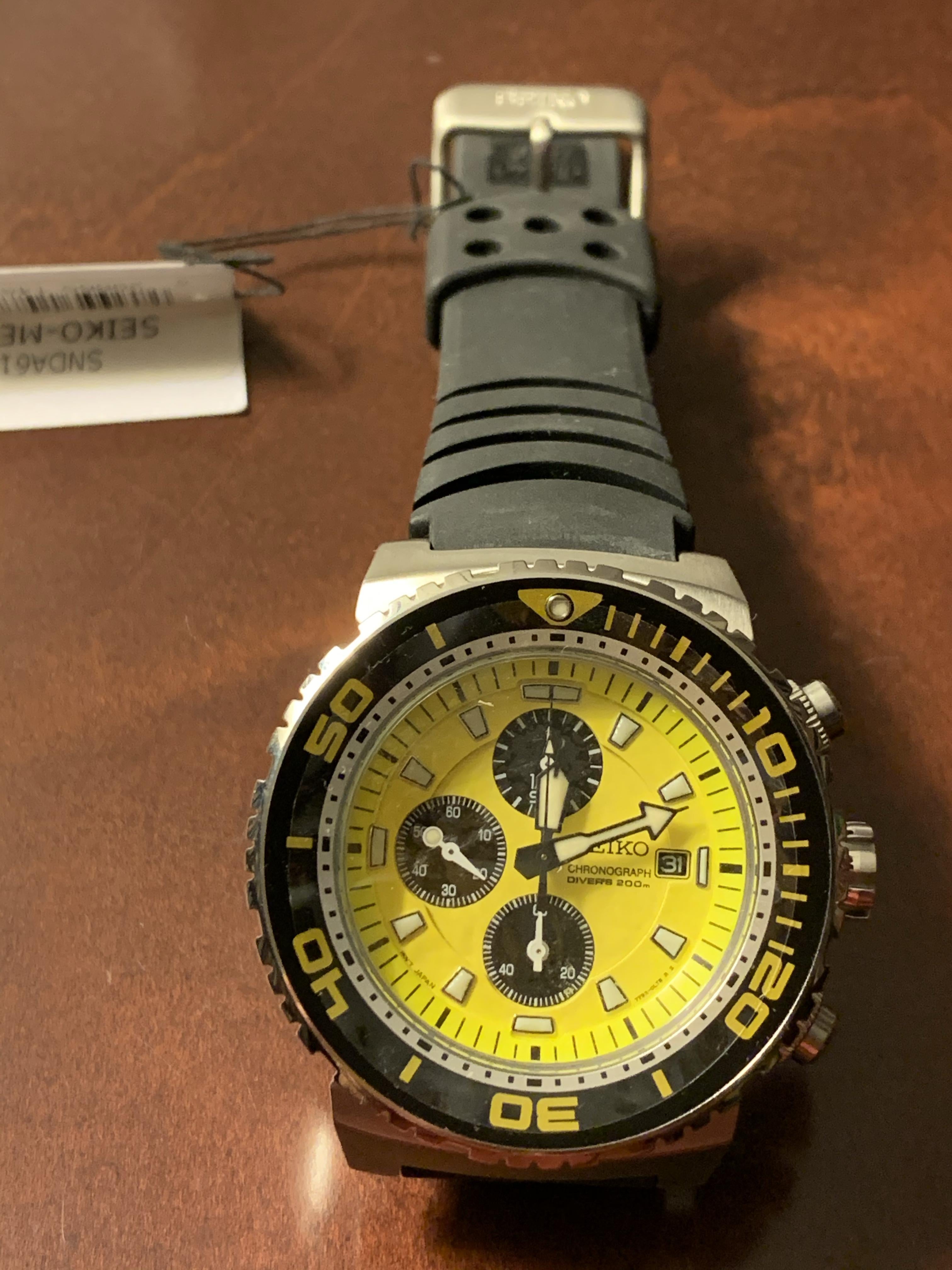 FS:Seiko SNDA15/61, Yellow Caesar Diver Chronograph, 200m, Mint ...
