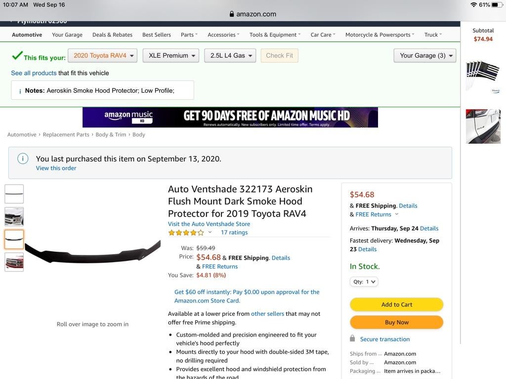 HOOD DEFLECTOR | Toyota RAV4 Forums