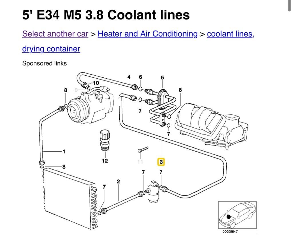Where is A/C receiver drier located? | BMW M5 Forum and M6 Forums