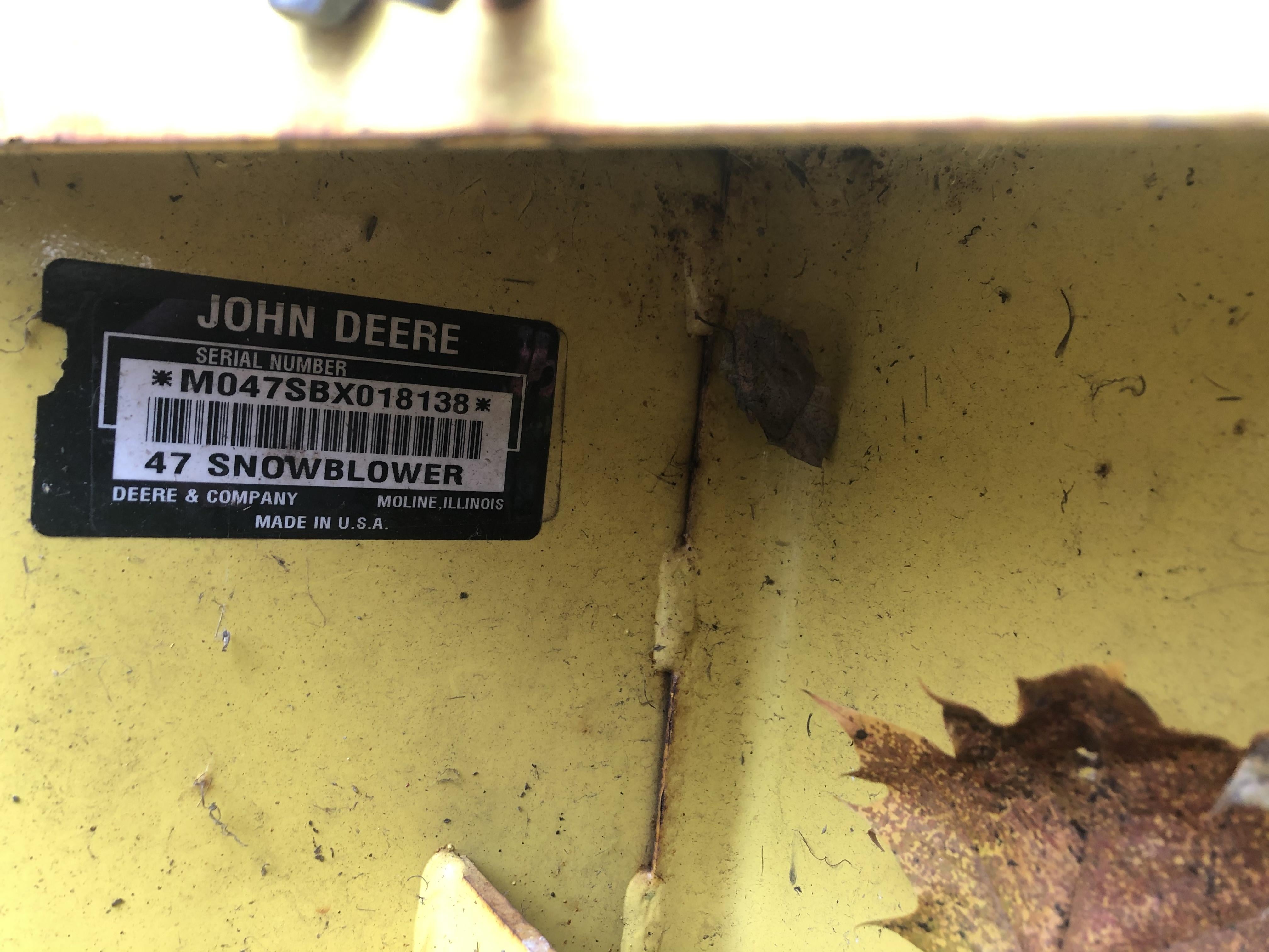 Snowblower nightmare ?. | Green Tractor Talk