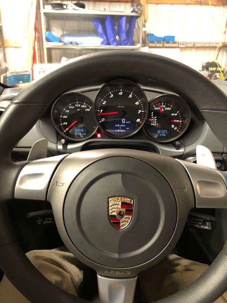 Porsche sport paddle wheel installed in a 987.1 with tiptronic ...