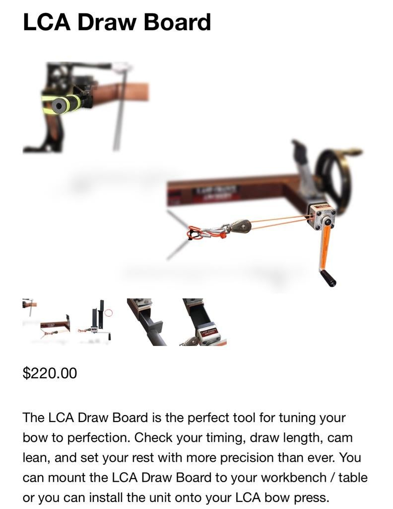 LCA pro draw board vs draw board adapters | Archery Talk Forum