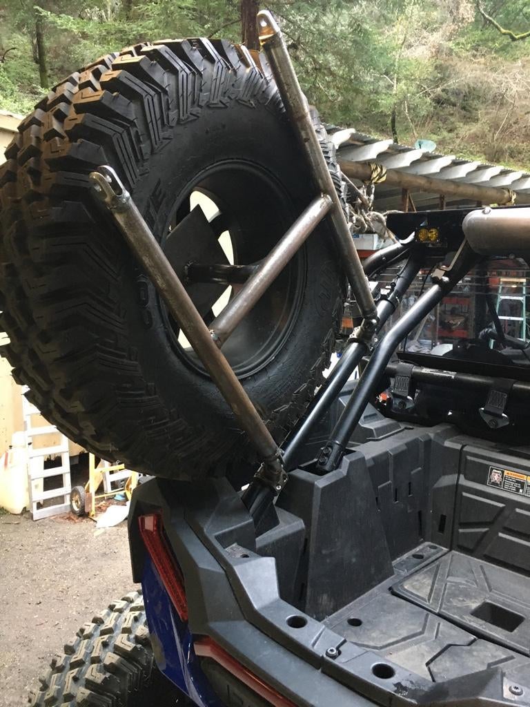 Diy cage extension and swing out tire carrier | Polaris RZR Forum - RZR ...