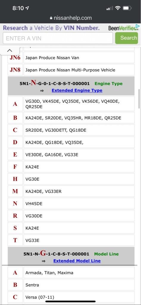 Difference Between VIN A and VIN D Engine | Nissan Frontier Forum