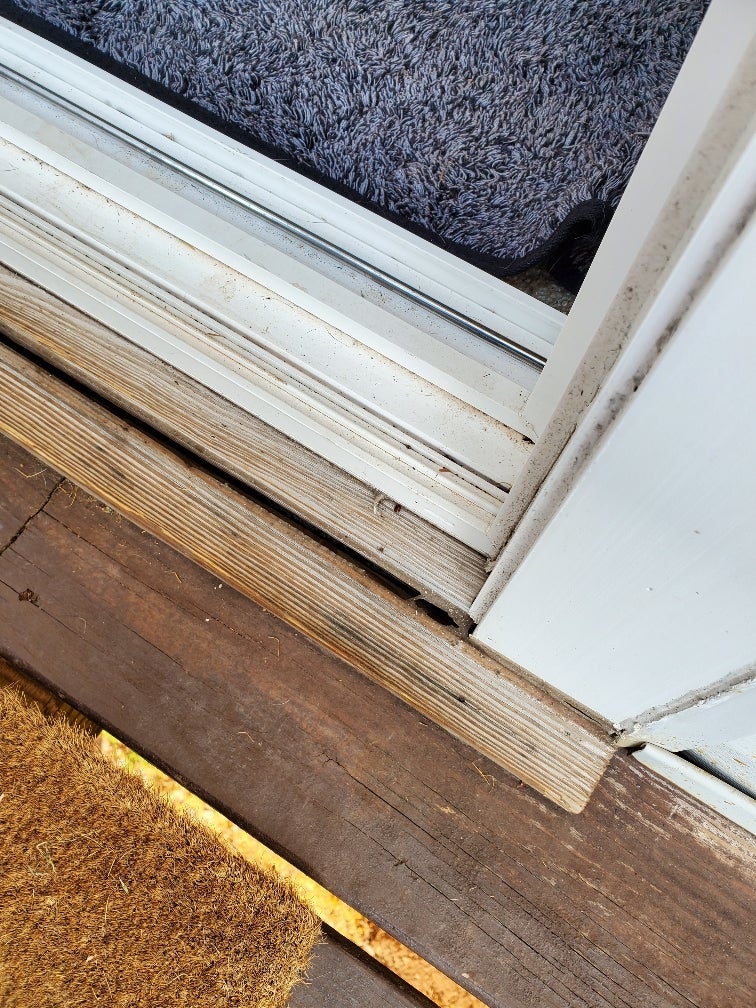 Flashing sill of sliding patio door out to deck | DIY Home Improvement ...