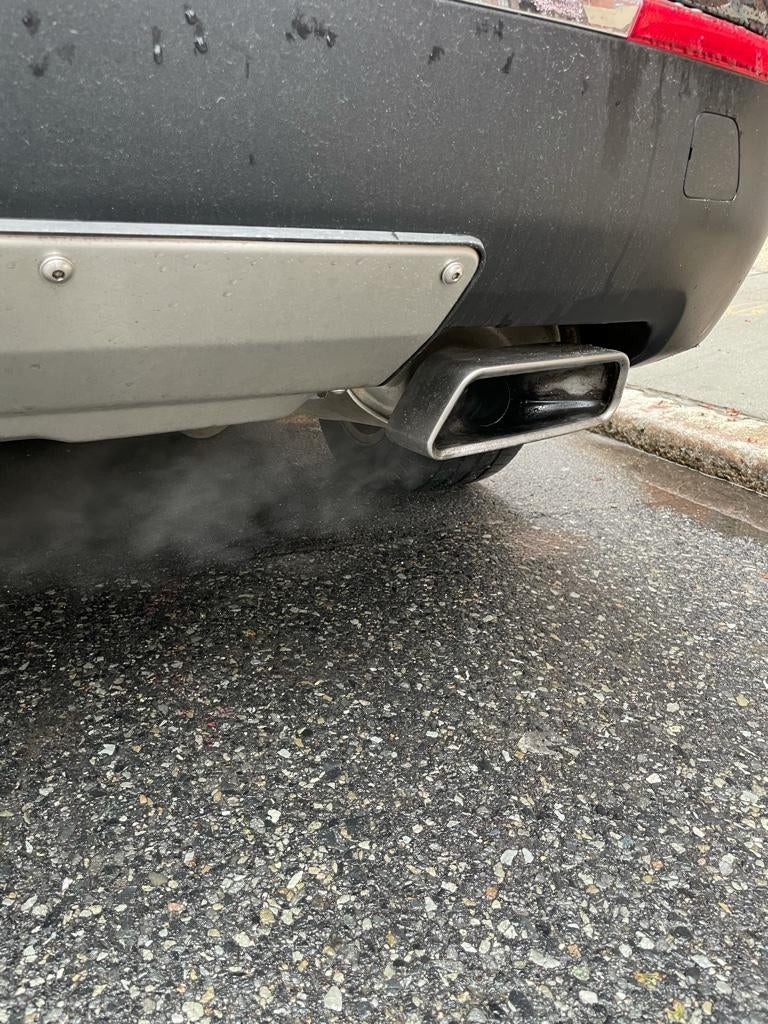 Smoke/ Condensation out of tailpipe on a wet and cold day. | Acura MDX ...