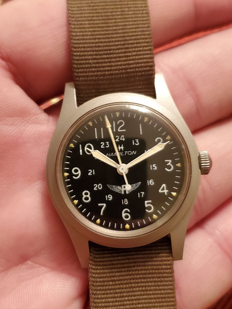 Late 70's early 80's NOS Hamilton Khaki 33mm Avirex edition ...