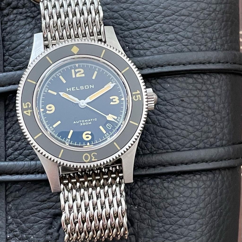 SOLD!! Helson Skindiver With Shark Mesh Bracelet | WatchUSeek Watch Forums