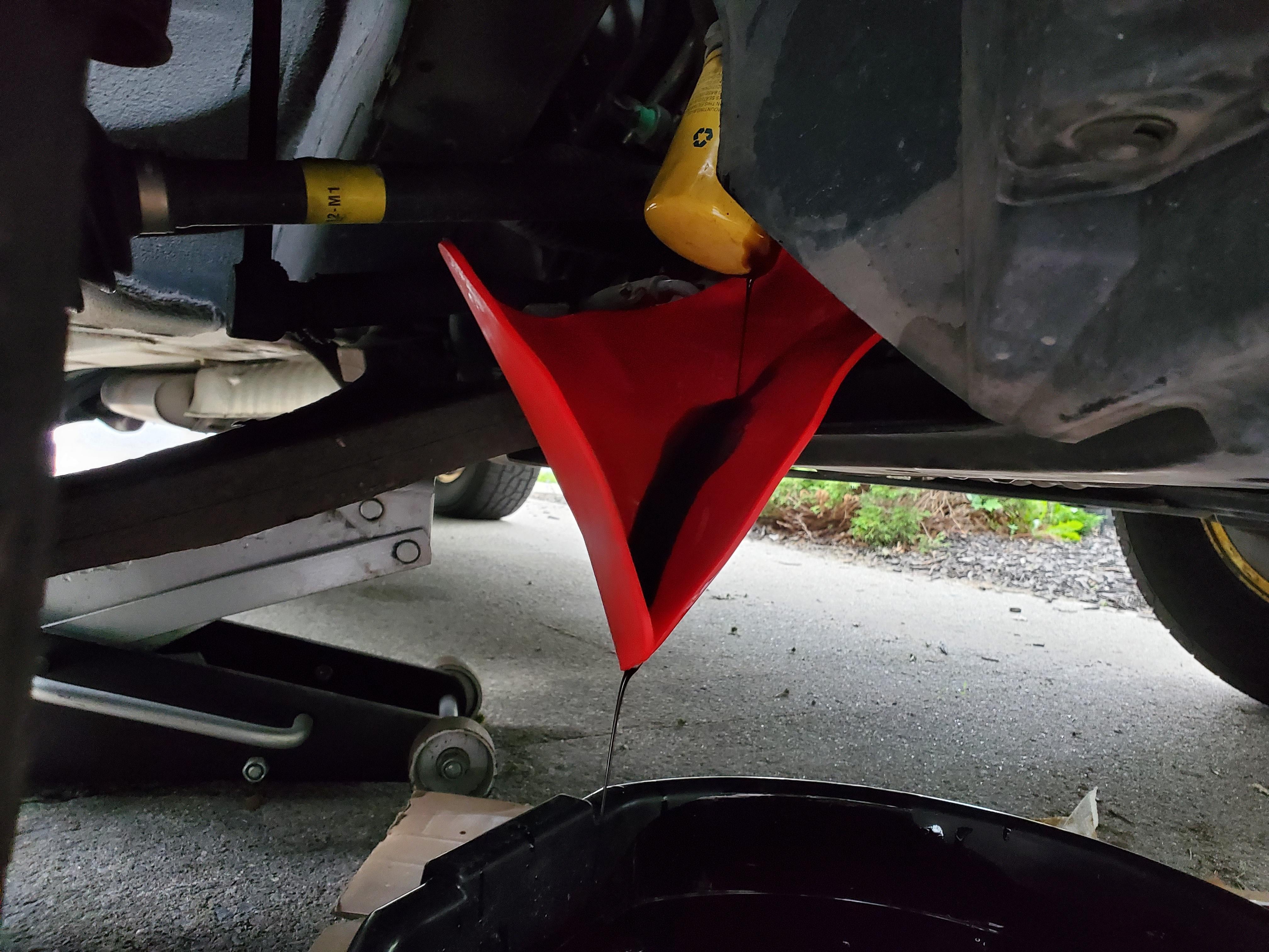 Flexible funnel for oil filter change | Honda Pilot - Honda Pilot Forums