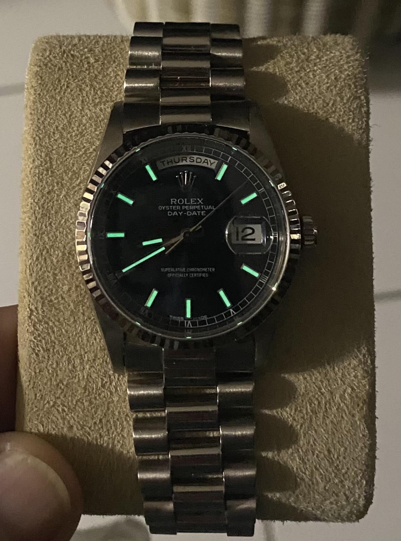 For Sale Rolex Day Date 18239 WG 36 MM, A Serial, Double Quick Set ...