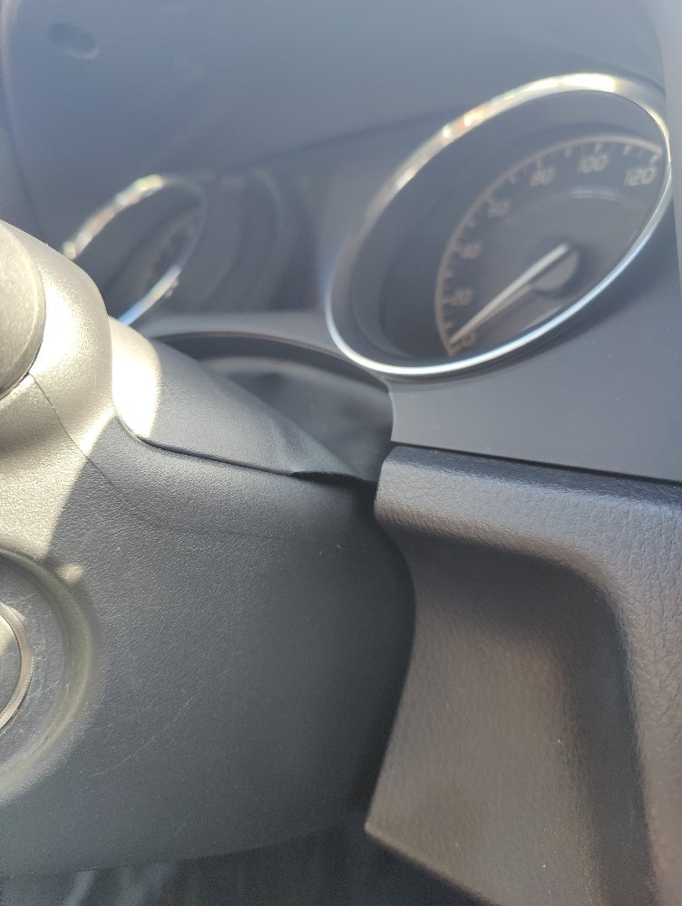 Is this normal? Area behind Steering Wheel | Toyota Forum