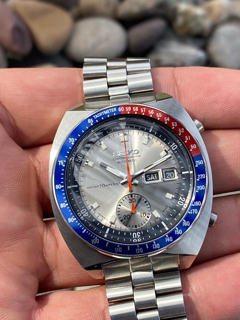 FS Seiko 6139-6001 Silver Pogue Boxes Certificate Incredible Condition ...