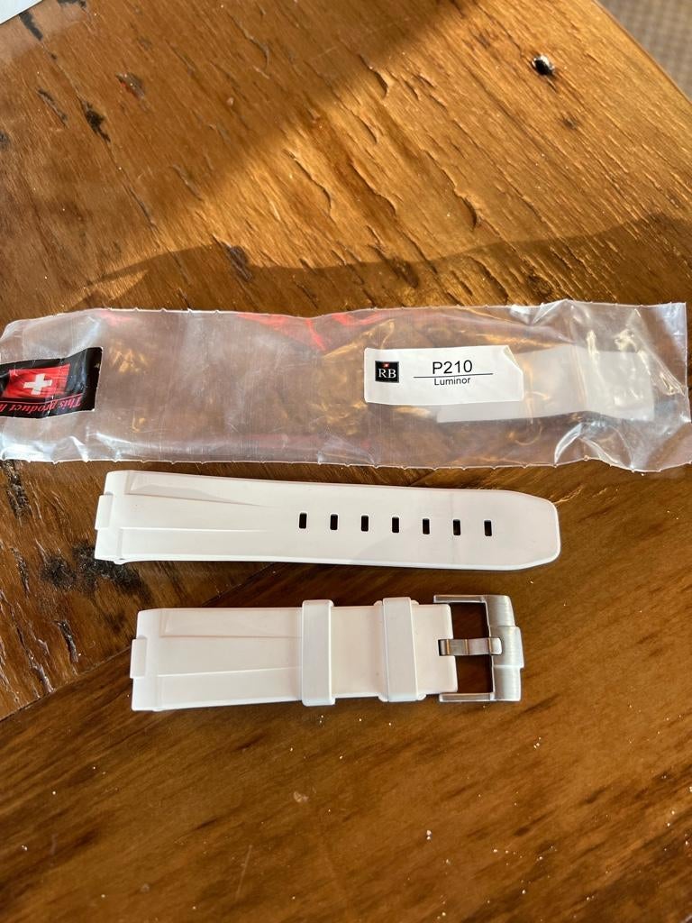 [$70] SOLD: Arctic White Rubber B strap for Panerai Luminor 44 mm ...