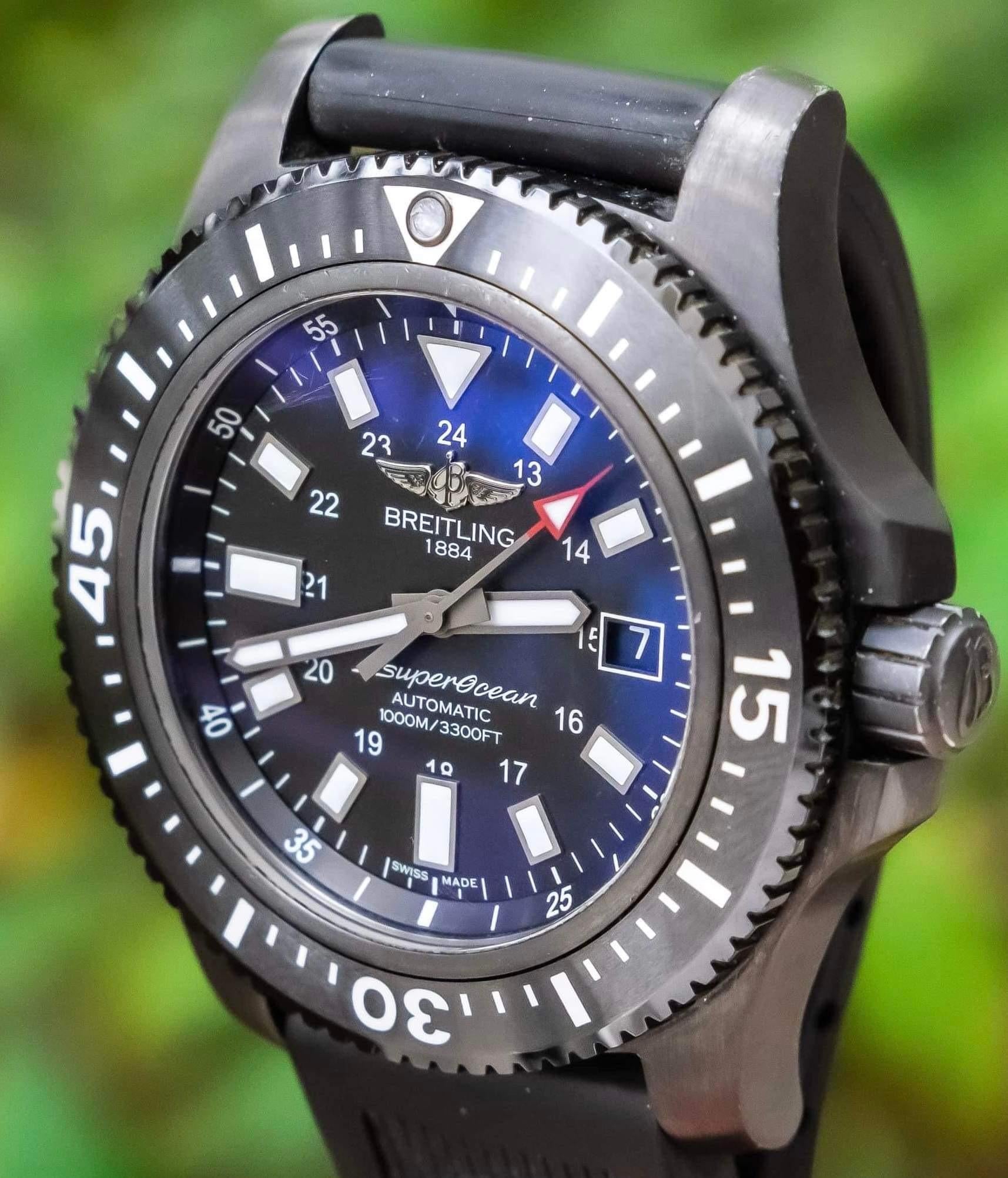 Breitling Superocean 44 Special Blacksteel Black Steel Complete Box ...