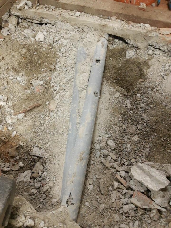 Plumber busting out the concrete | HVAC-Talk: Heating, Air ...