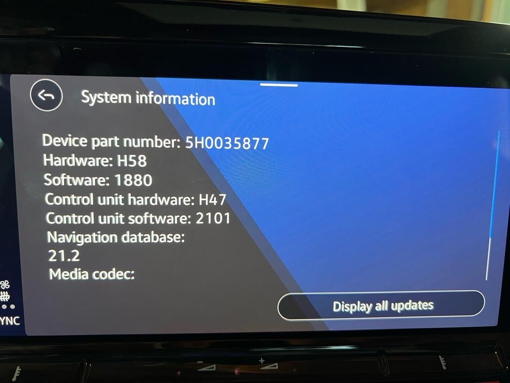 Hardware H58 - Software Version 1880 Latest in Canada? | VW Vortex ...