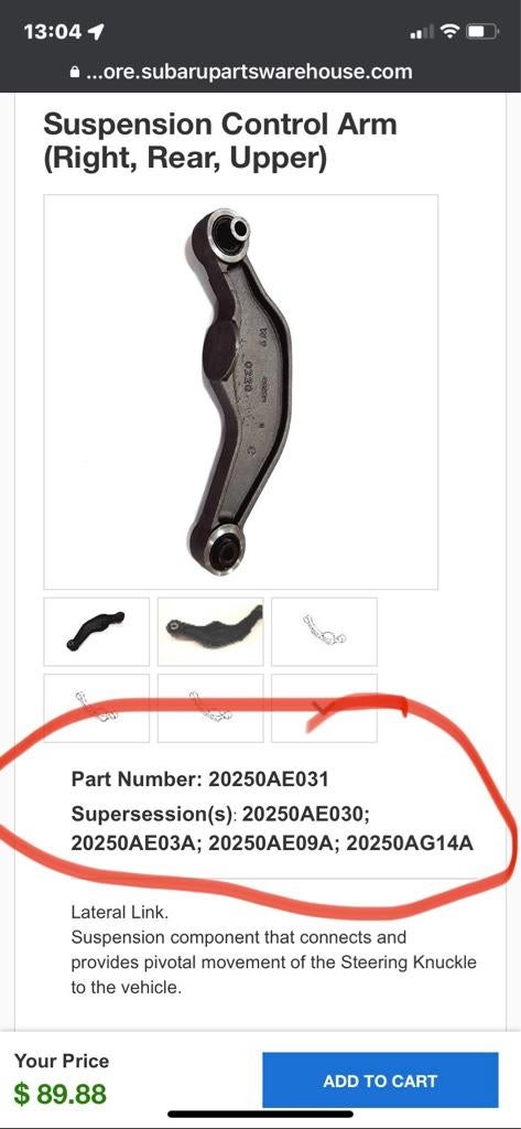 Rear upper control arms | Subaru Outback Forums