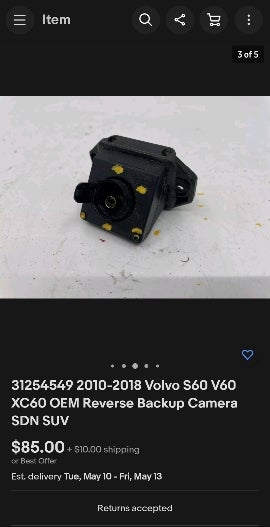 P3 OEM backup camera wiring questions, 2014 XC60 | SwedeSpeed - Volvo ...