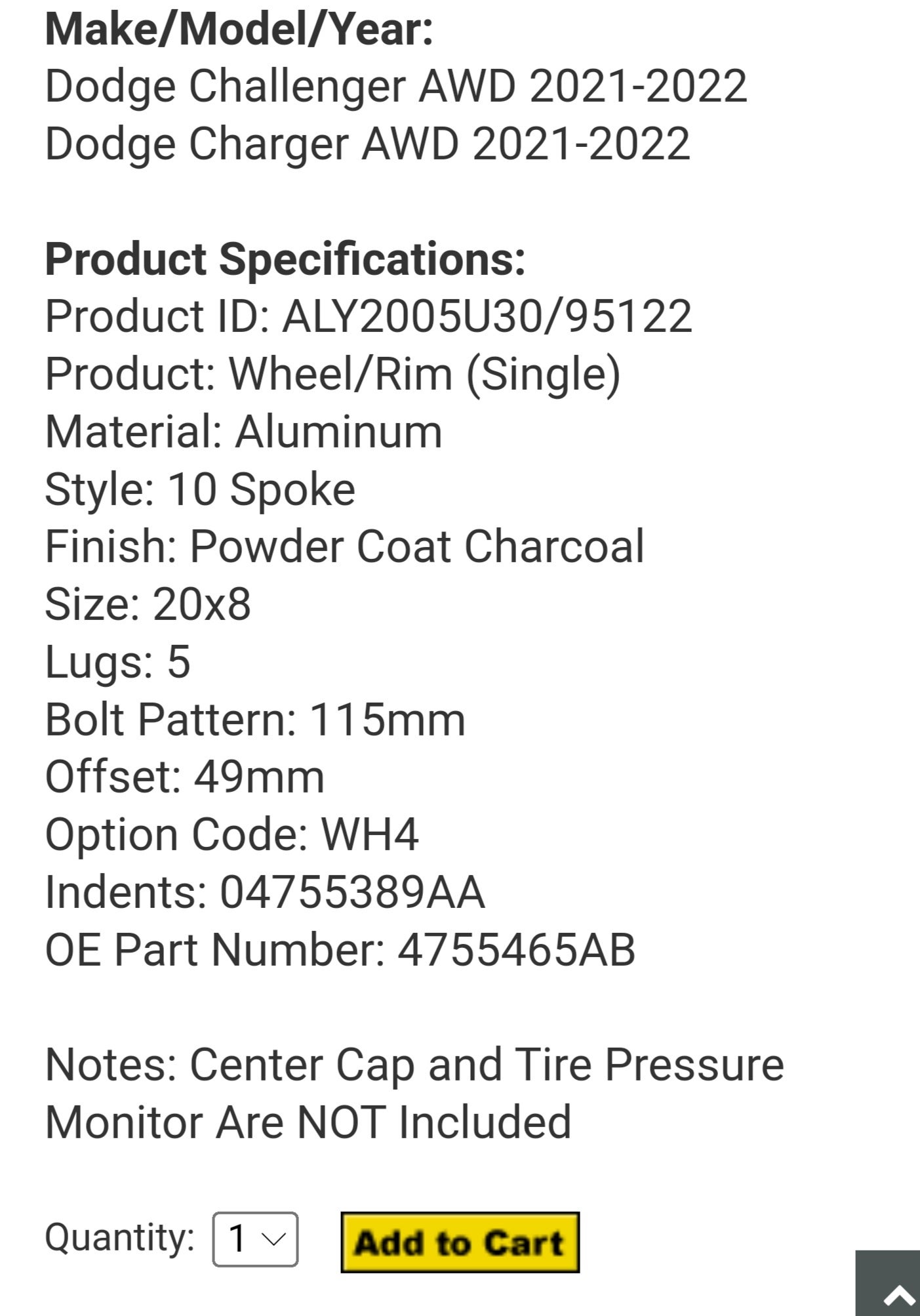 V6 RWD/AWD Dodge Challenger Tire & Wheel Specifications and ...