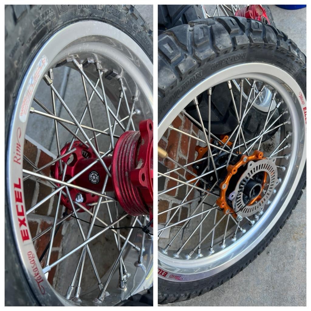 Sold - KTM Adventure Woodys wheels 19/17 tires & rings | Adventure Rider