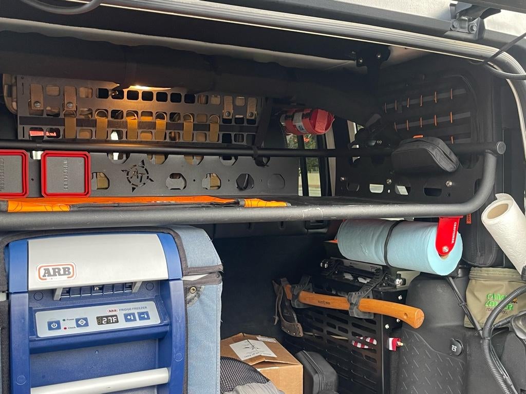 Rear cargo area overhead / ceiling storage | Jeep Wrangler Forum