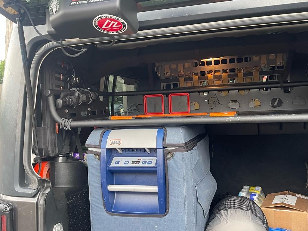 Rear cargo area overhead / ceiling storage | Jeep Wrangler Forum