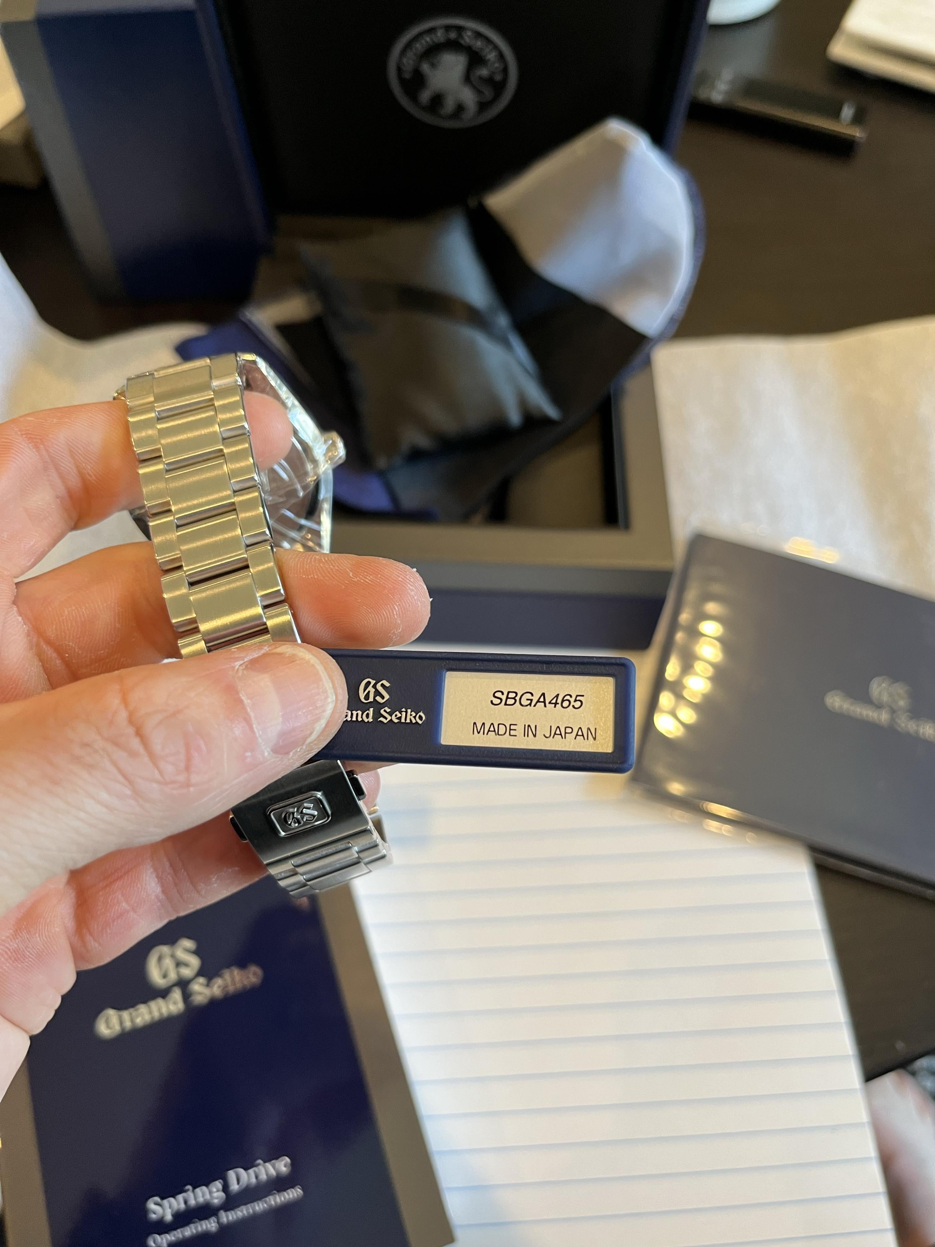FS: BNIB Grand Seiko Spring Drive SBGA465 | WatchUSeek Watch Forums