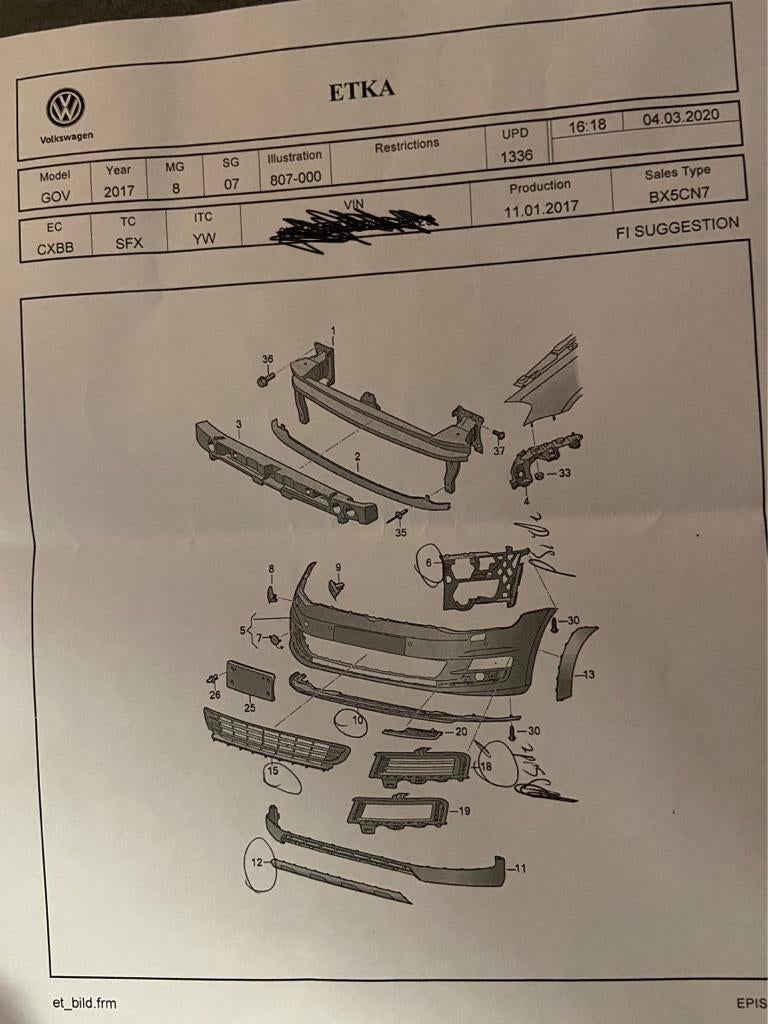 Alltrack front bumper trim | VW Vortex - Volkswagen Forum