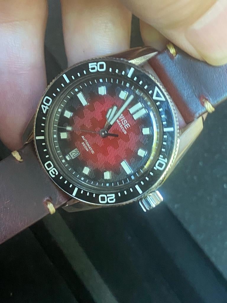 SOLD: Wise Adamascus AD8 Red dial | WatchUSeek Watch Forums