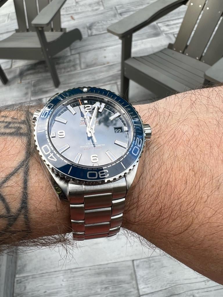 Finally here: Omega Seamaster Planet Ocean 39.5 in Blue | WatchUSeek ...