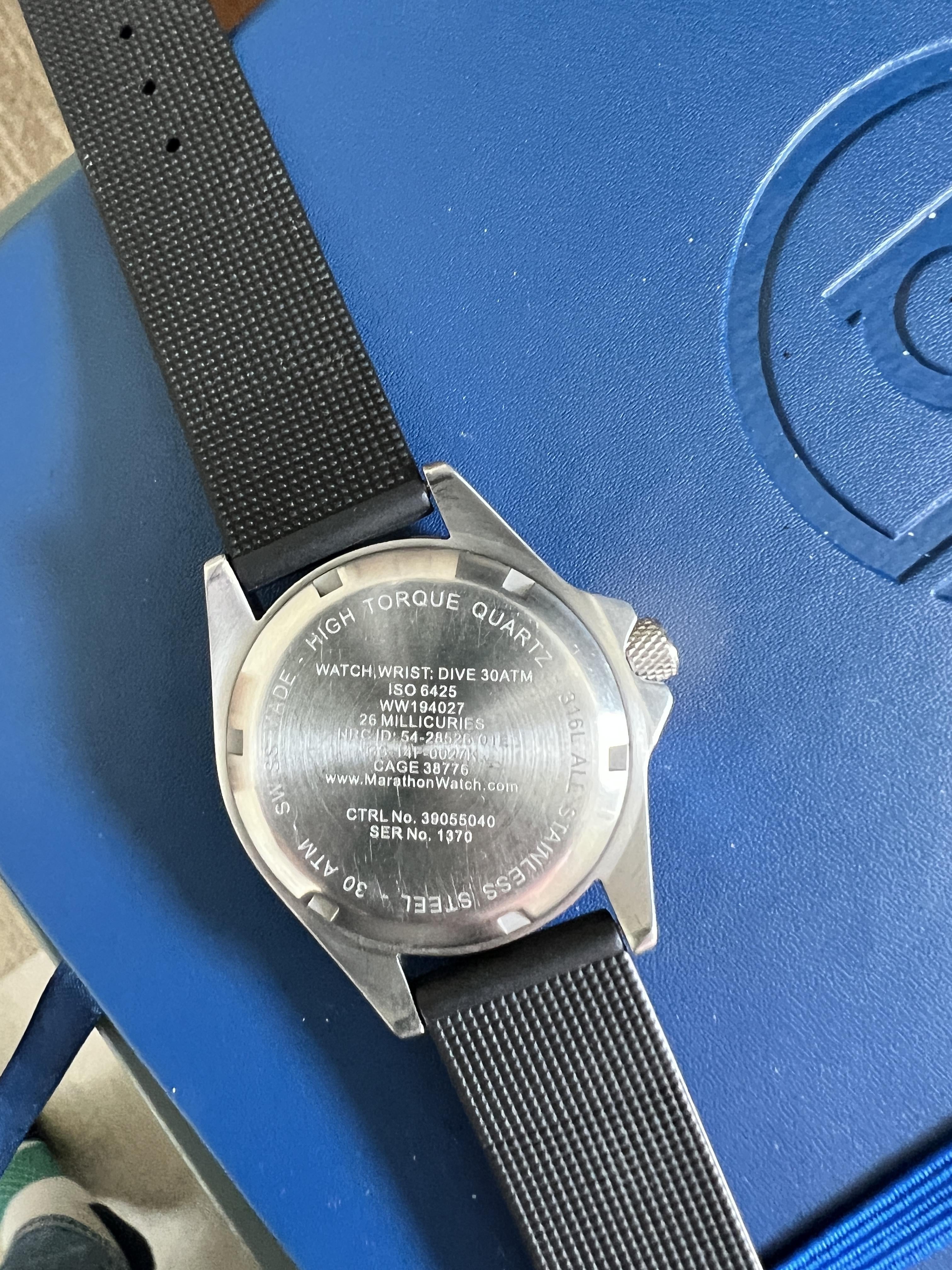 SOLD: $350 Marathon MSAR Quartz 36mm | WatchUSeek Watch Forums