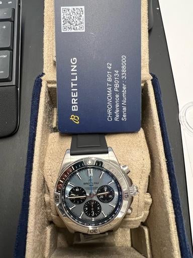 Breitling Chronomat B01 42 - Ice Blue & Platinum Bezel | WatchUSeek ...