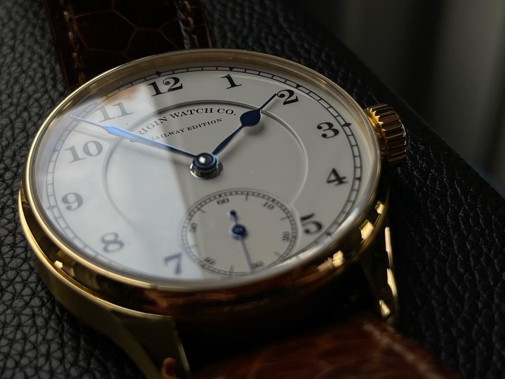 [$875 USD] Origin Watch Co Company OWC Railway Edition Prototype Gold ...