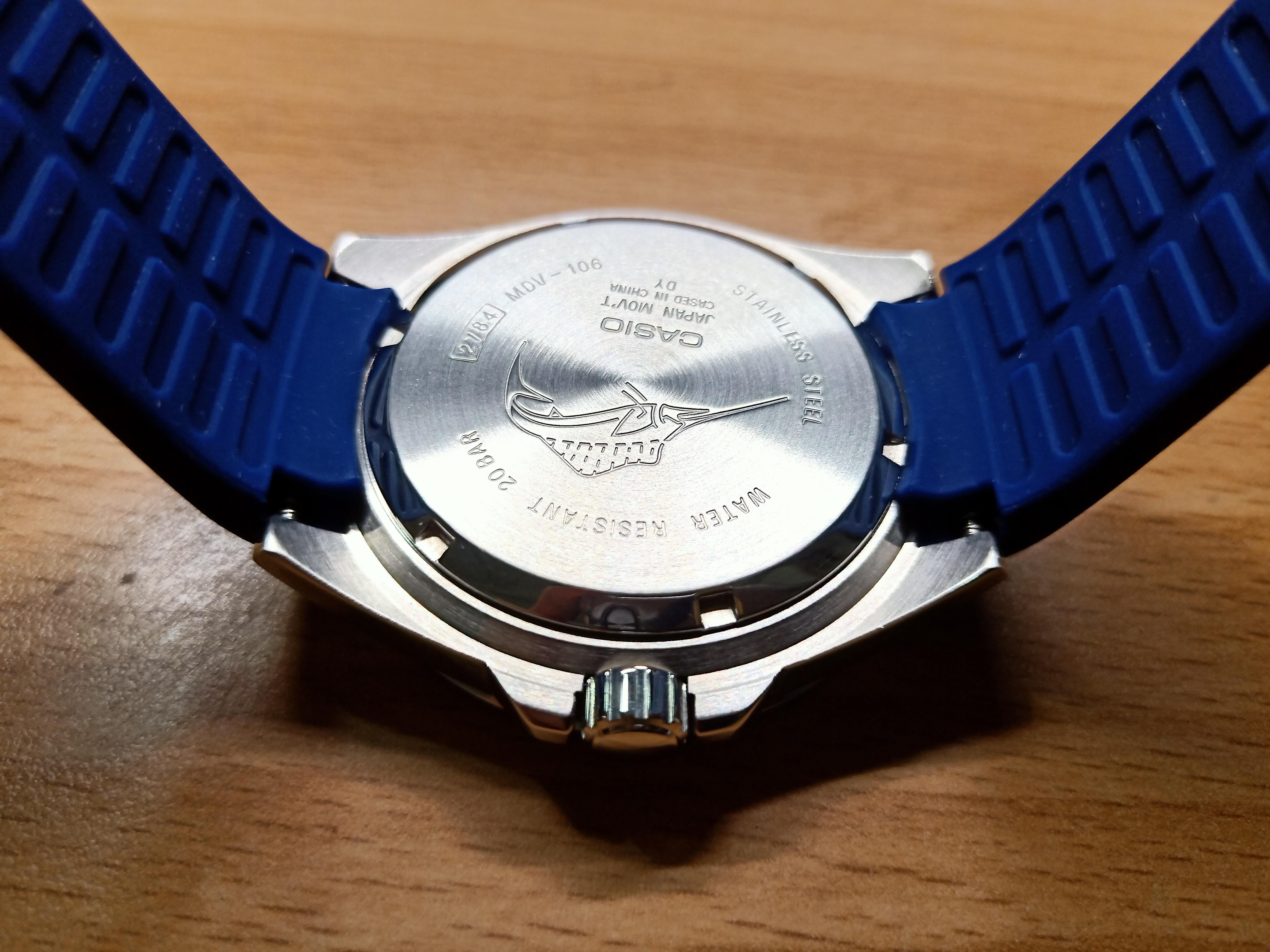 [SOLD] FS: $95 CASIO DURO MARLIN MDV-106 BLUE SAPPHIRE CRYSTAL LUMINOVA ...