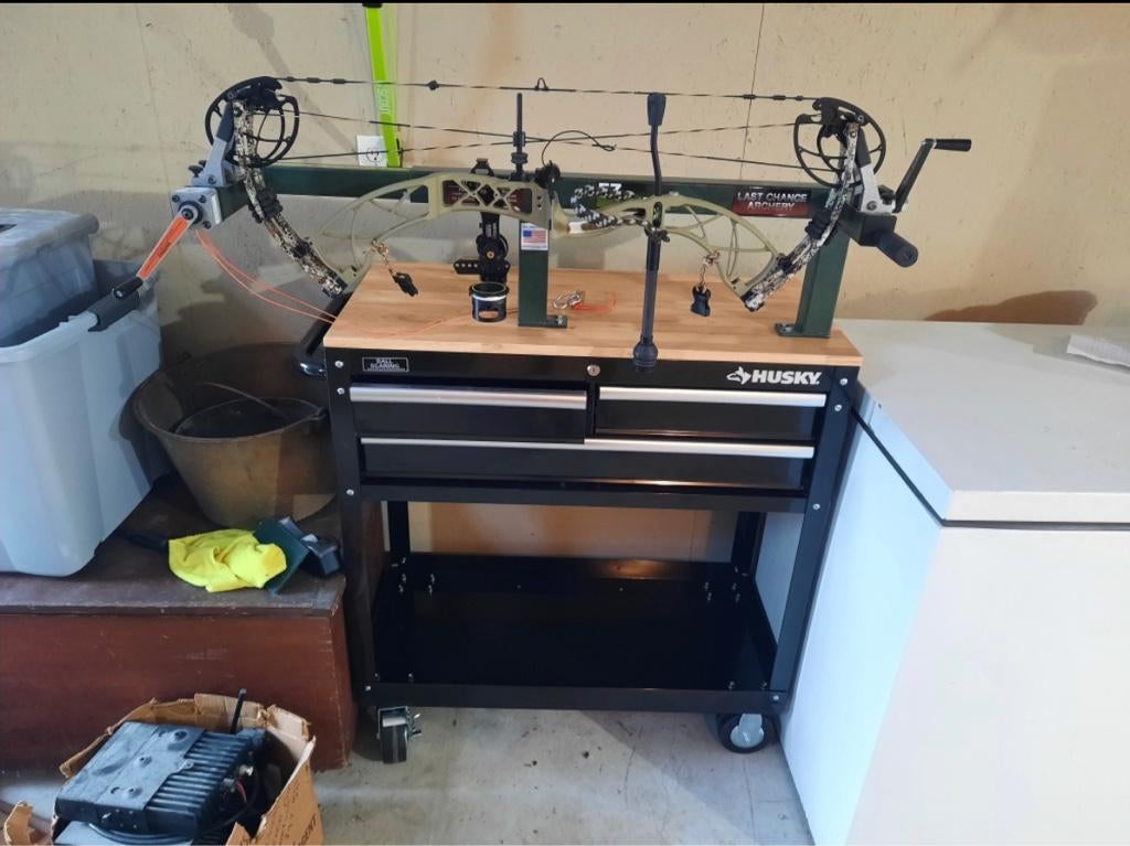 Home shop - LCA EZ press mounting on a HD Husky work bench | Archery ...