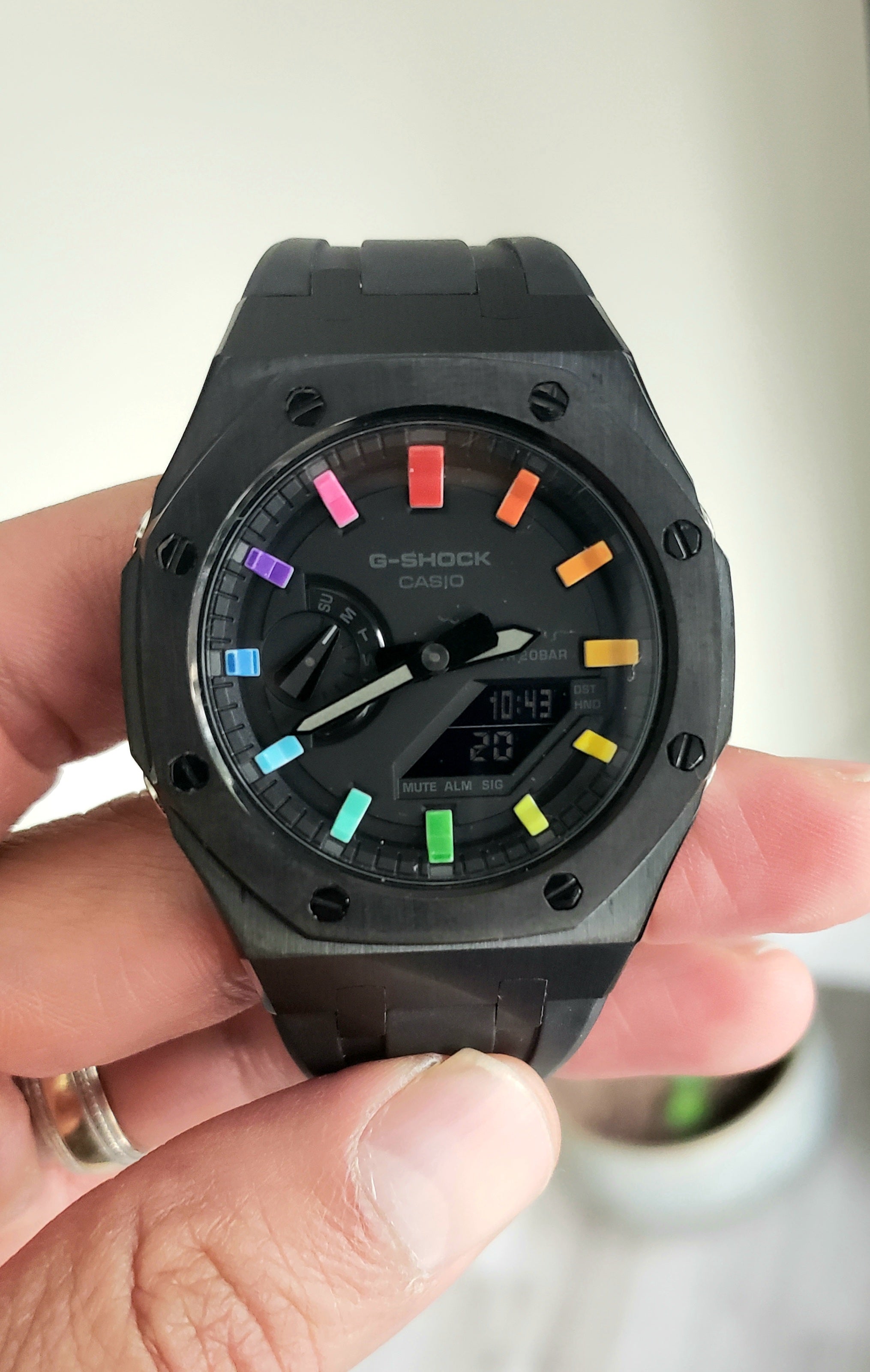 Casio GA2100 Casioak rainbow mod | WatchUSeek Watch Forums