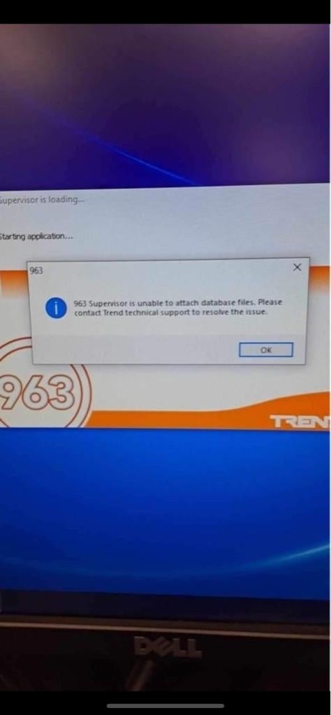 963 Supervisor Unable to attach database files. | HVAC-Talk: Heating ...